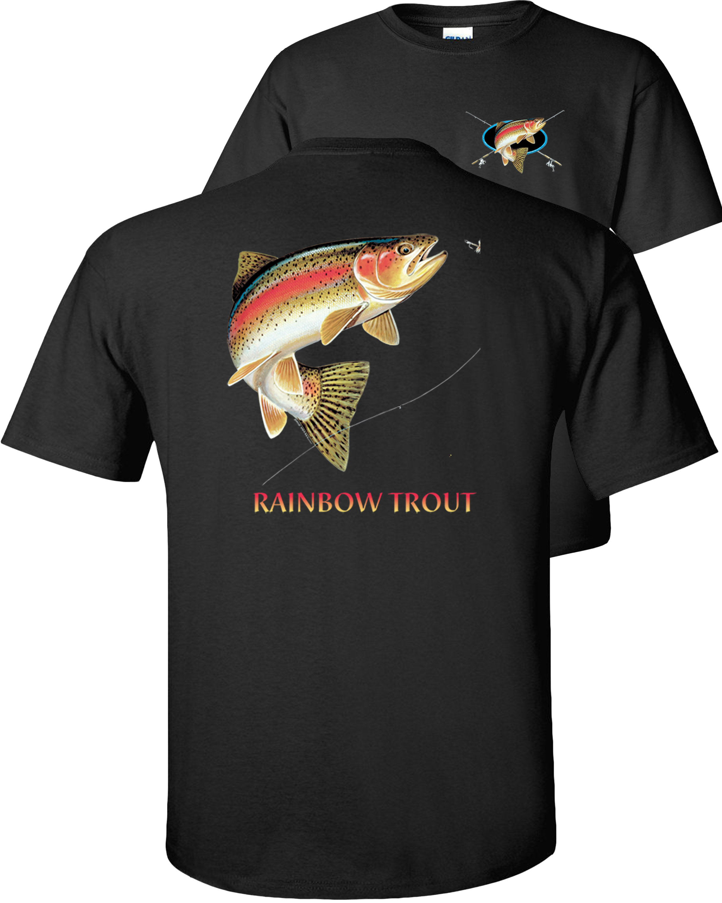 Fair Game . Rainbow Trout Profile Fishing T-Shirt