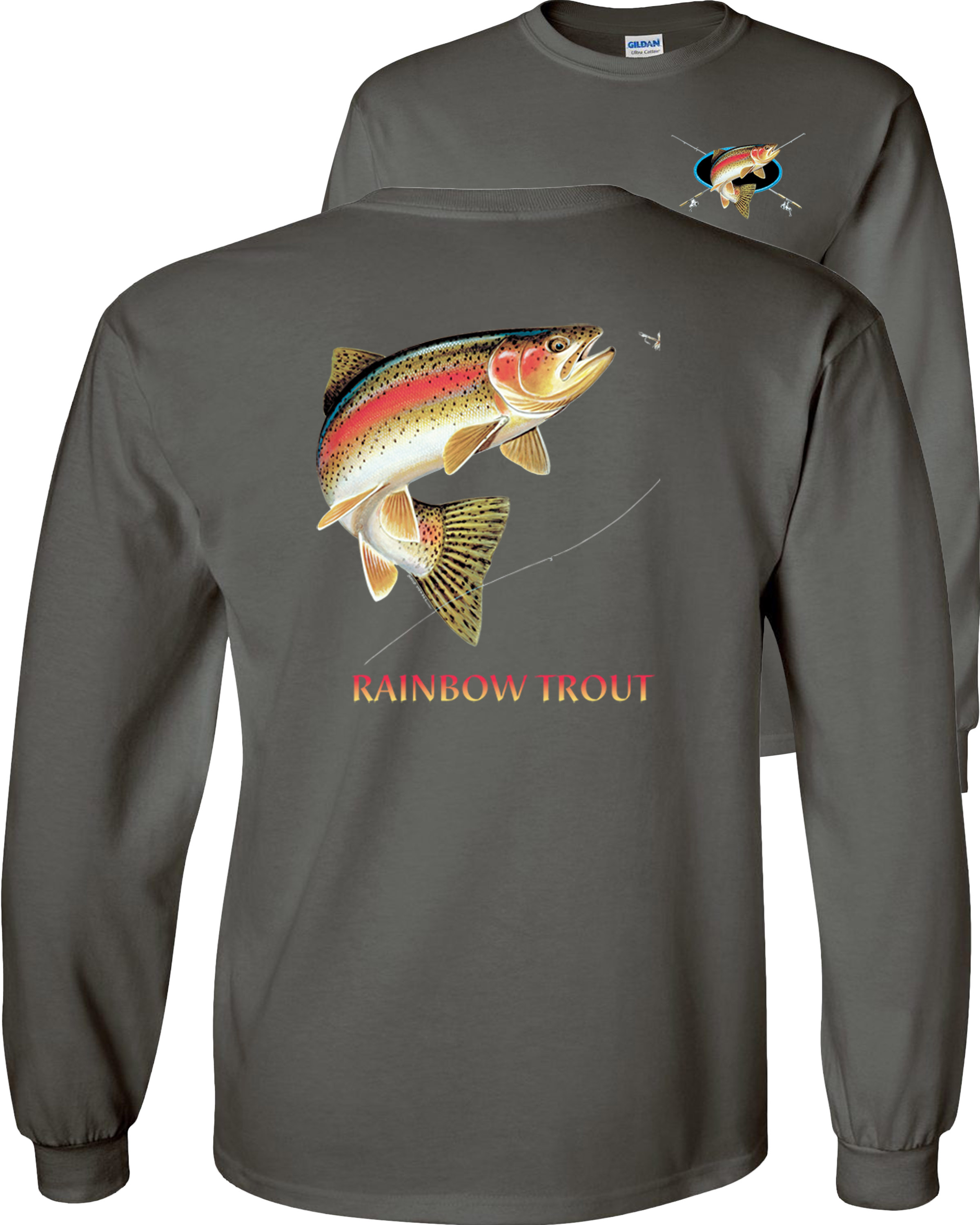 Fair Game . Rainbow Trout Profile Fishing T-Shirt